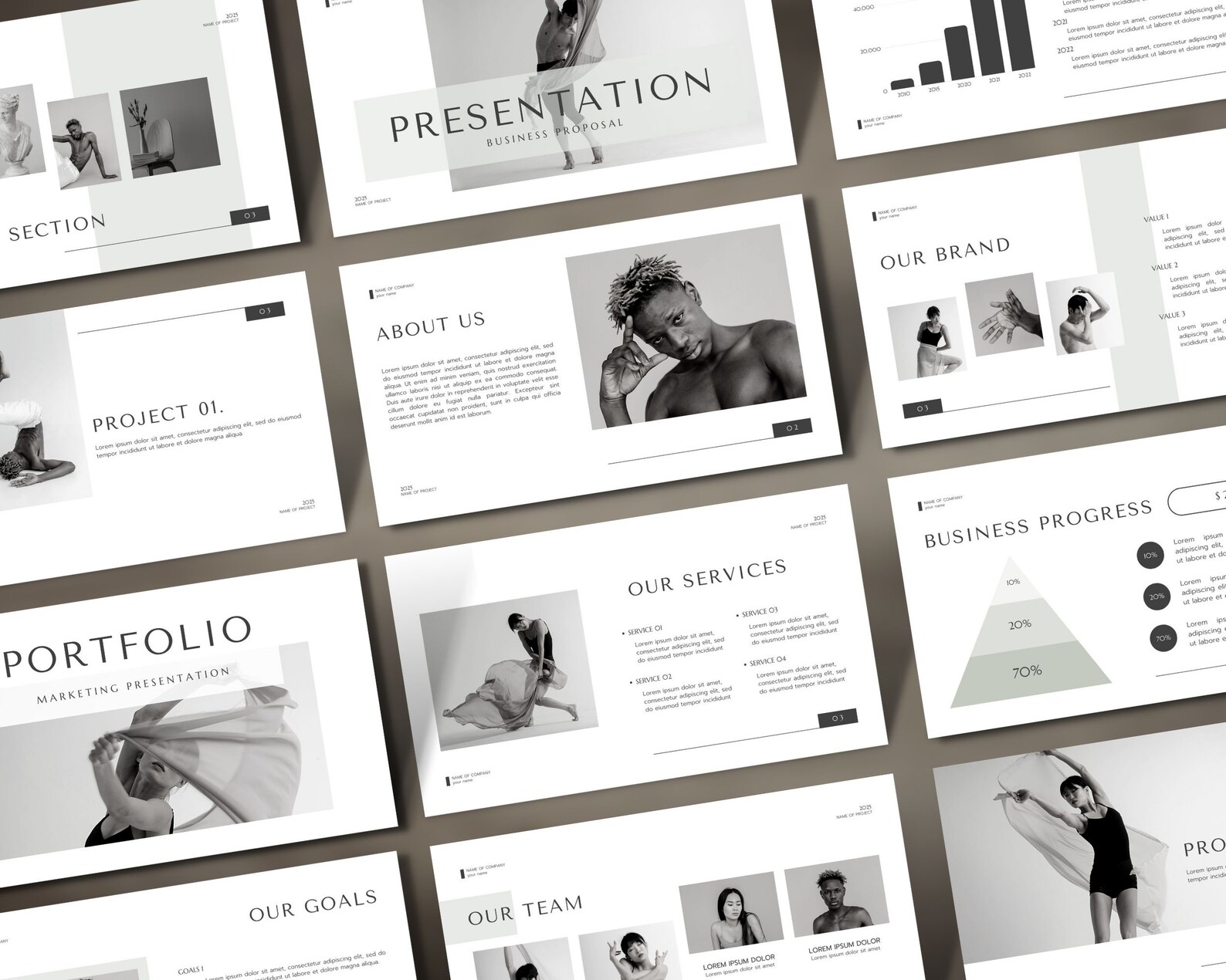 Business Proposal Presentation Template CANVA Portfolio Marketing ...