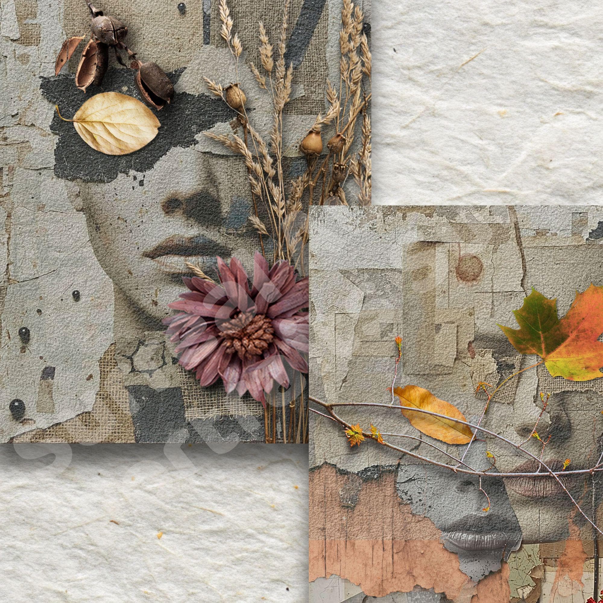 Surreal Face Collage Art, Digital Textures With People, Mixed Media ...