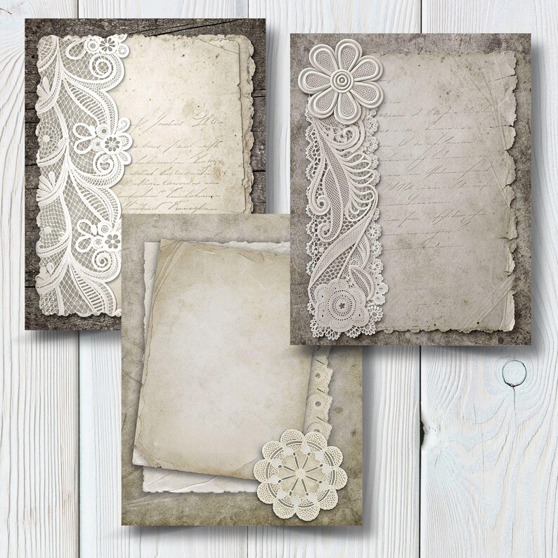 Shabby Chic Lace Digital Paper | Vintage Texture Backgrounds (set-2) - Etsy