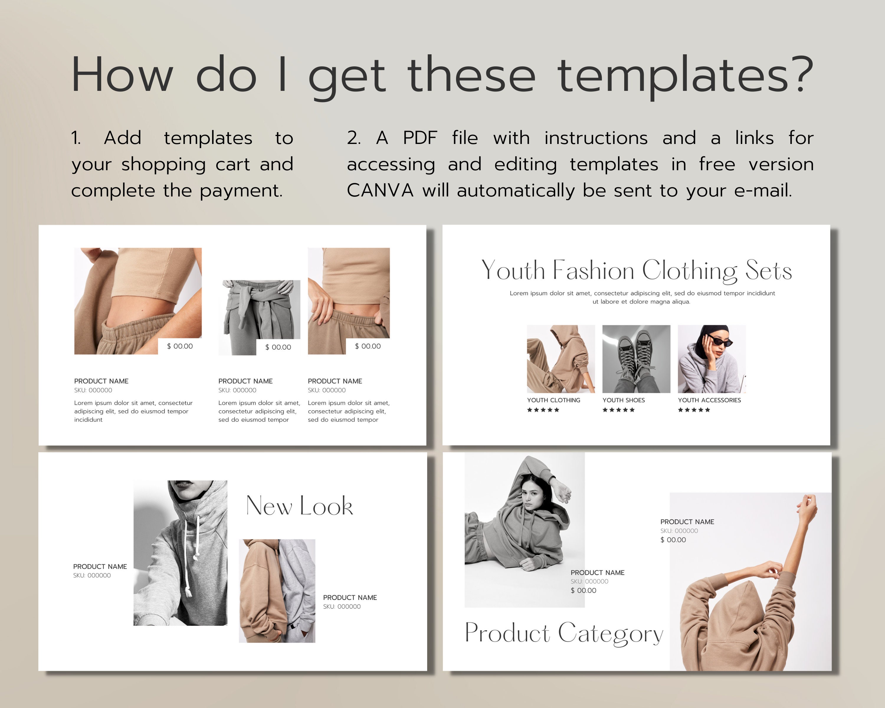 Fashion Lookbook Template: Brand Presentation Slide Deck (CANVA) - Etsy