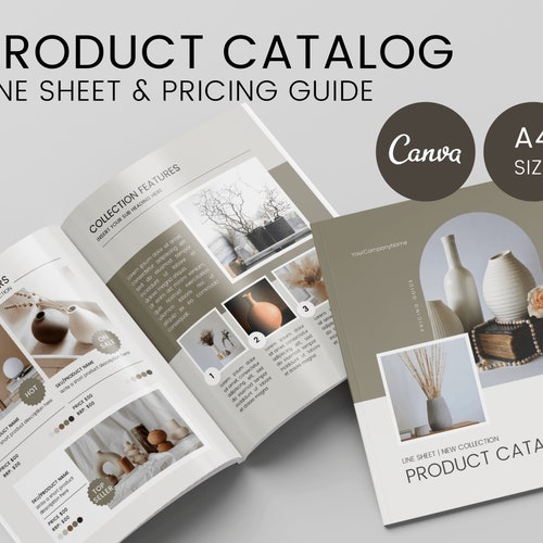 Product Catalog / Lookbook / Gift Guide Template Wholesale - Etsy