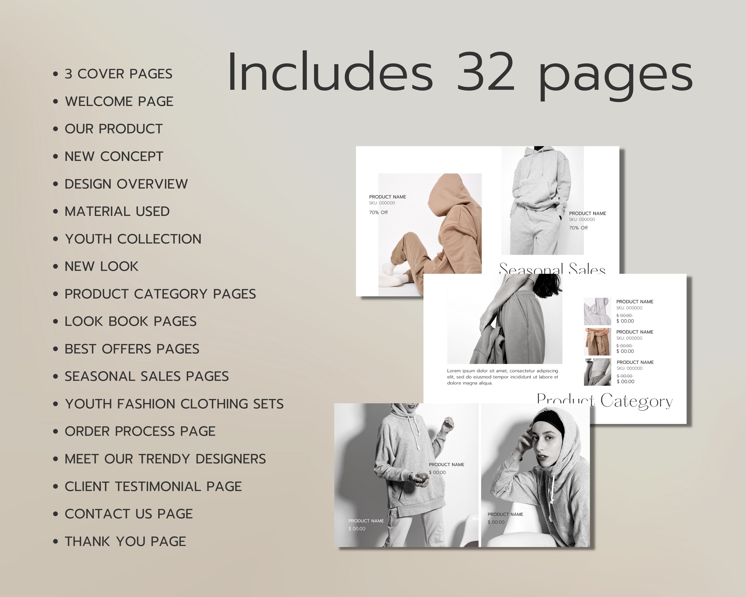 Fashion Lookbook Template: Brand Presentation Slide Deck (CANVA) - Etsy