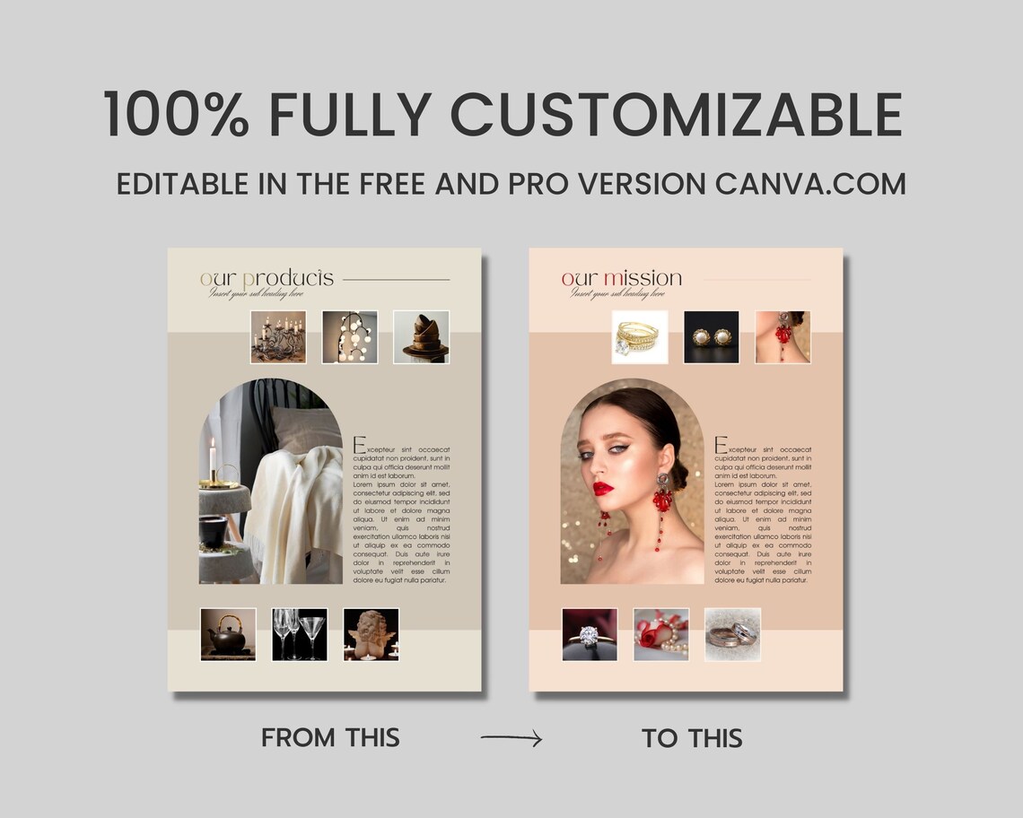 Wholesale Line Sheet Product Catalog Template Gift Guide Canva Editable ...