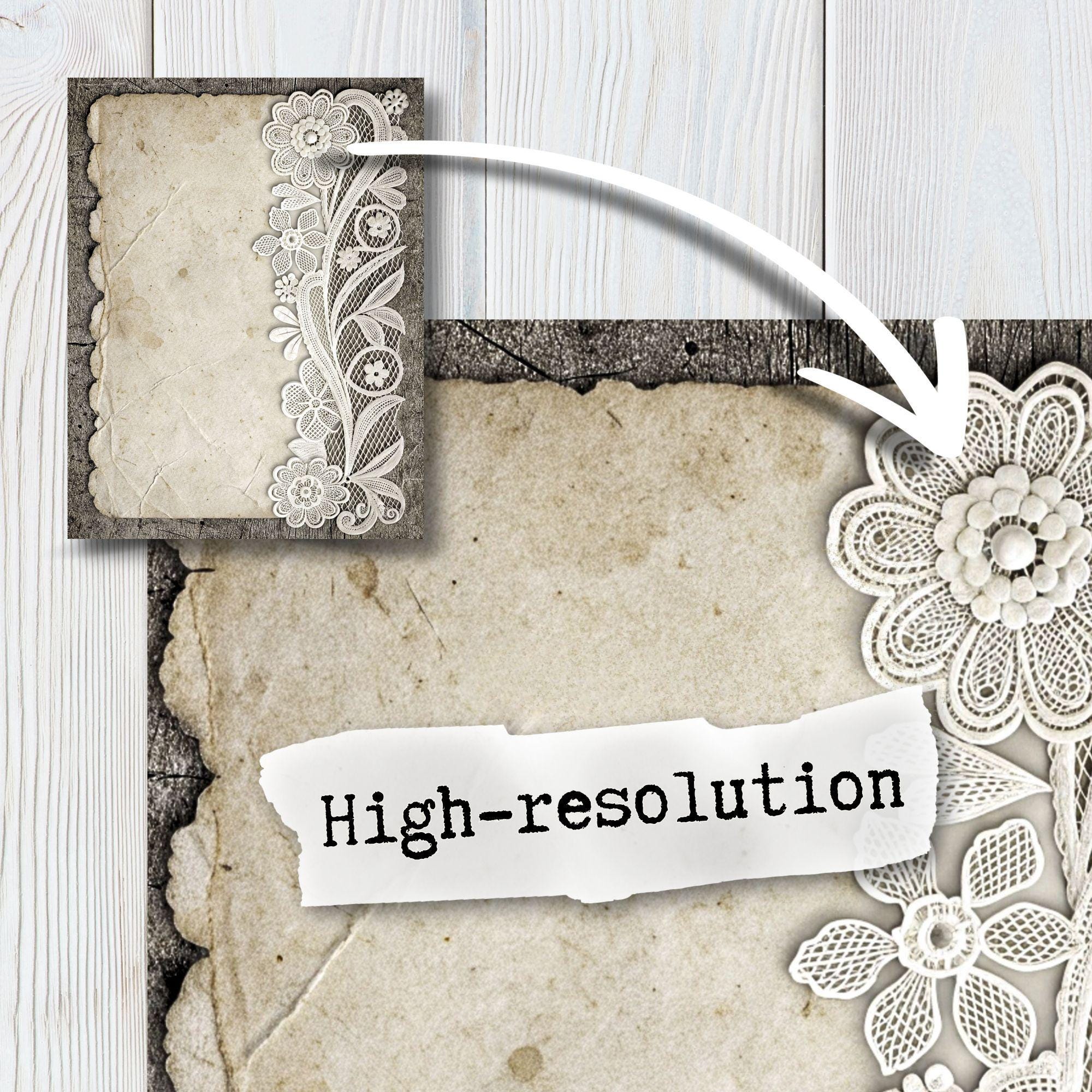 Shabby Chic Lace Digital Paper | Vintage Texture Backgrounds (set-2) - Etsy