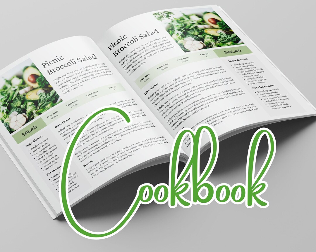 Family Recipe Book Template Cookbook Printable Recipe Cards Editable ...