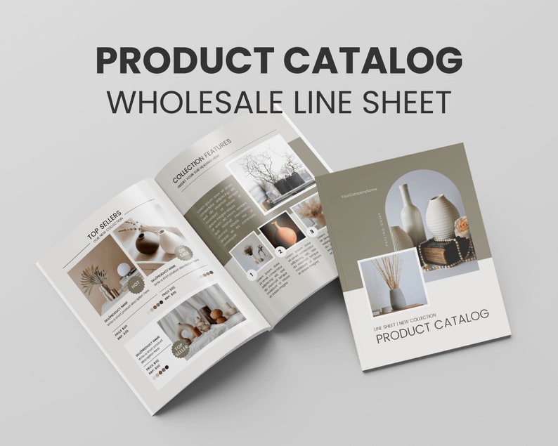 Wholesale Line Sheet Product Catalog Template Canva Editable Linesheet ...