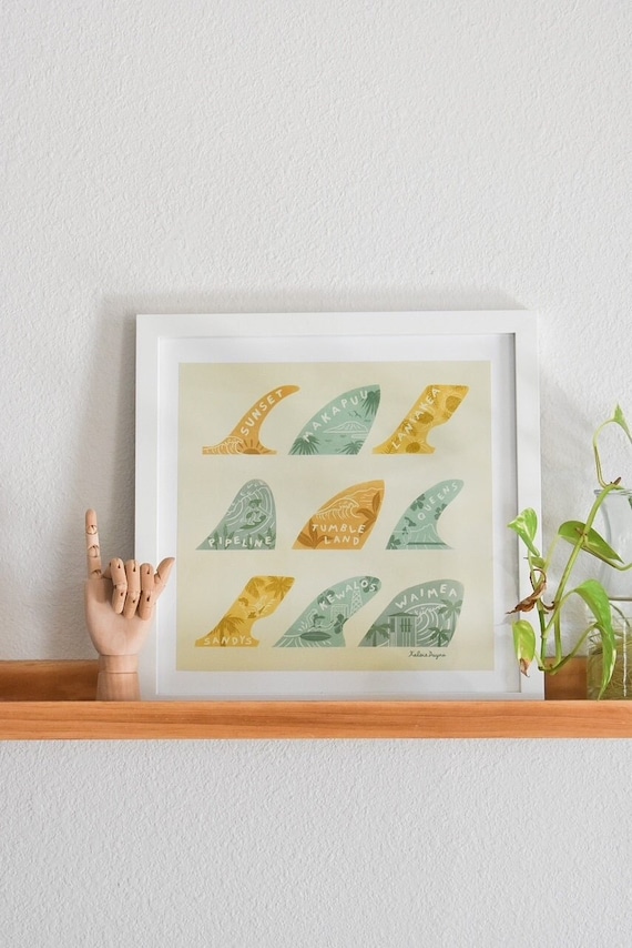 Oahu Surf Spots Poster Surf Poster Surf Art Hawaii Art - Etsy