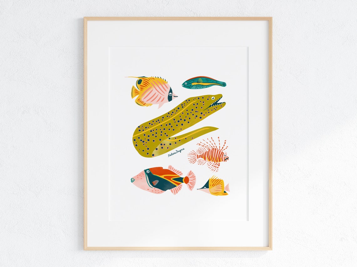 Hawaiian Fish Art Print, Hawaii Art, Marine Life Art, Fish Print ...
