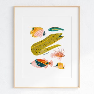 Hawaiian Fish Art Print, Hawaii Art, Marine Life Art, Fish Print ...