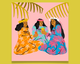 Print hawaiian Still Life With Kapa and Koa Bowl - Etsy