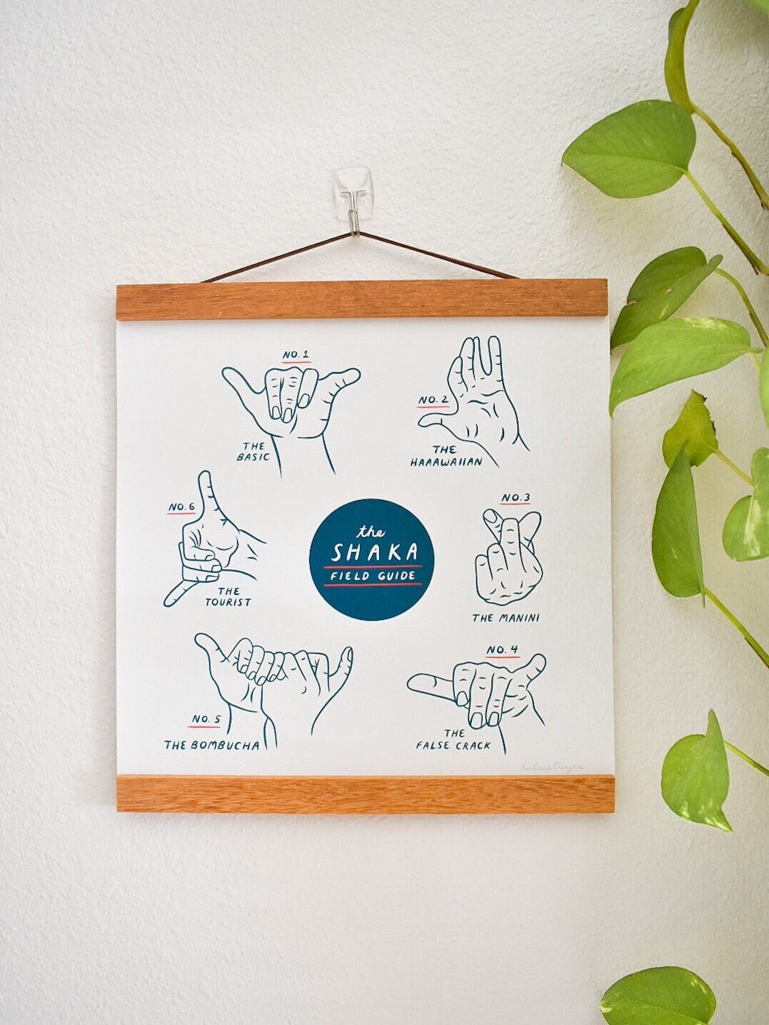 Shaka Field Guide Poster Shaka Poster Hawaii Shaka Poster | Etsy