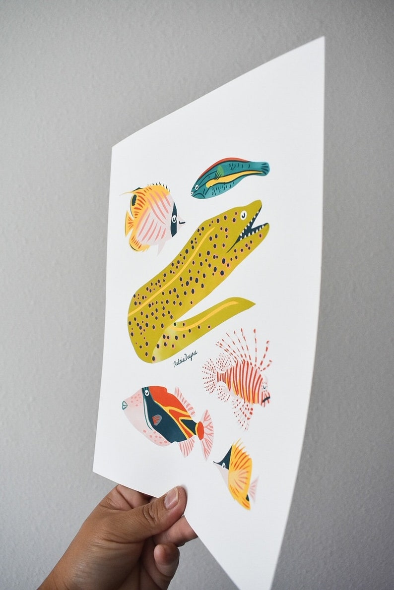 Hawaiian Fish Art Print, Hawaii Art, Marine Life Art, Fish Print ...
