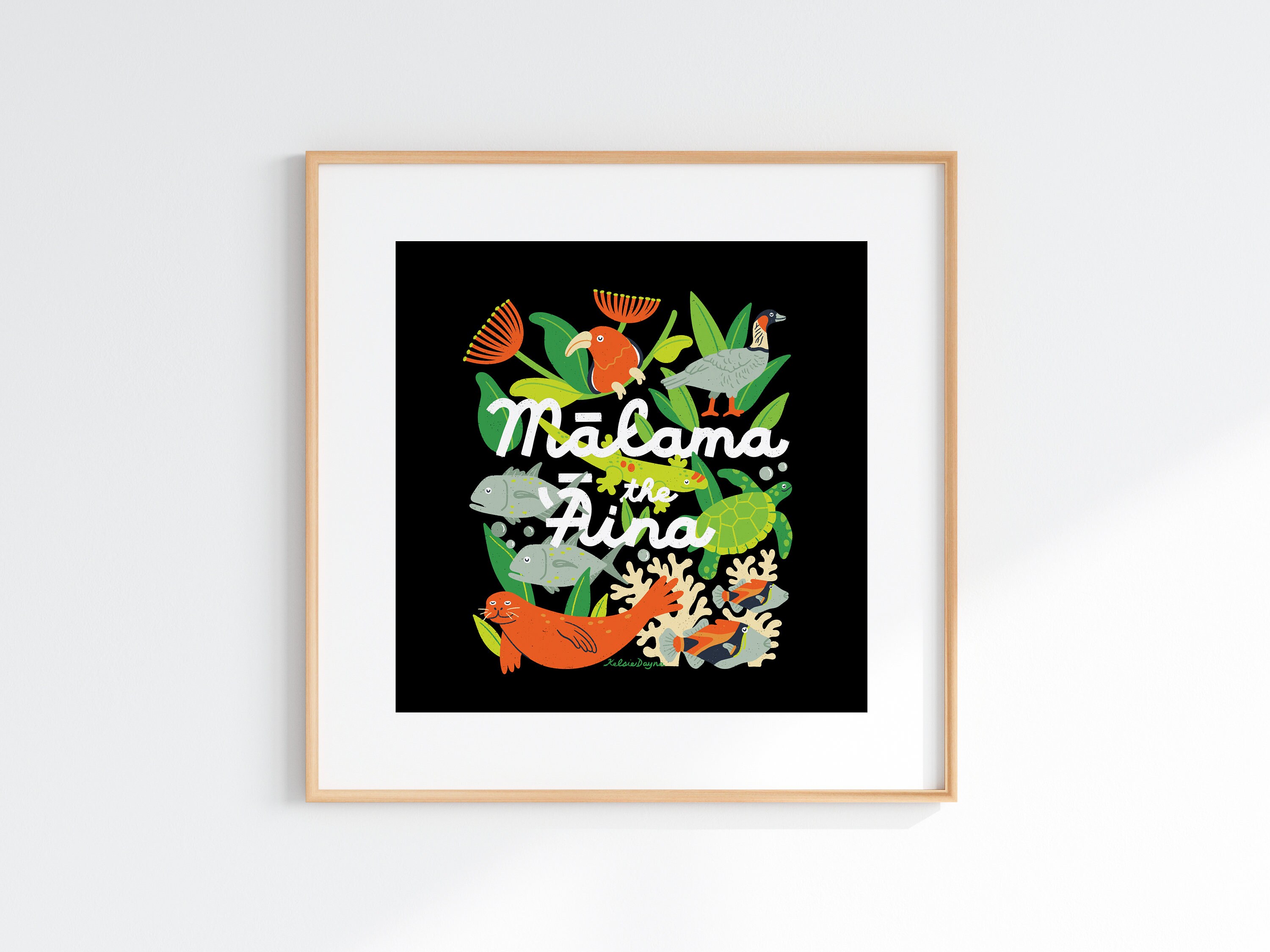Mālama the 'aina Art Print, Hawaii Art, Hawaii Art Poster, Hawaiian ...