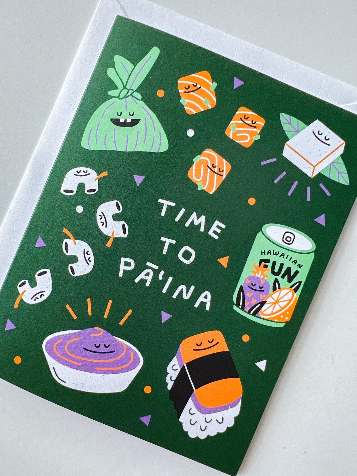 Time to Pāʻina Greeting Card, Hawaiian Greeting Card, Hawaii Card ...