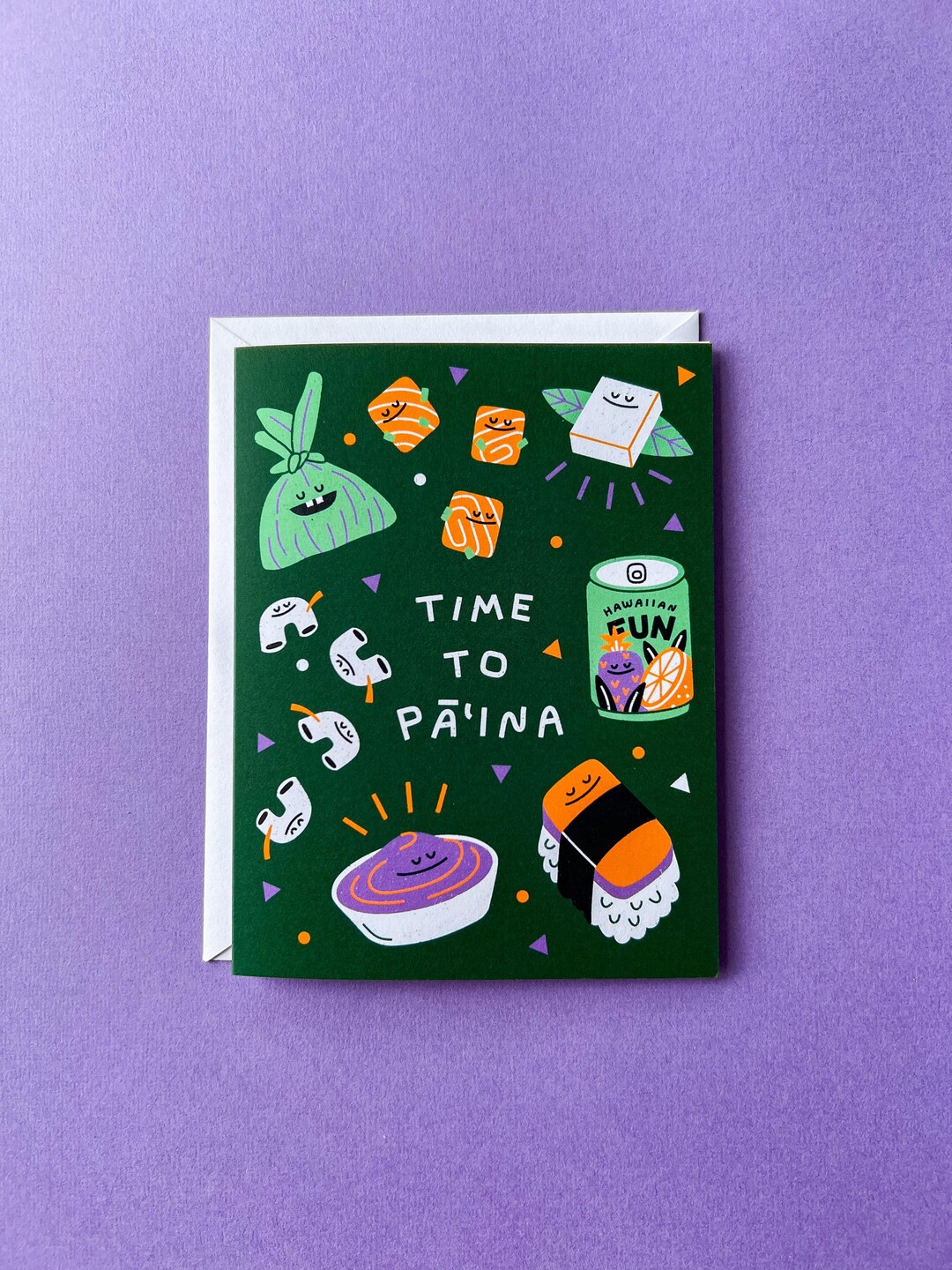 Time to Pāʻina Greeting Card, Hawaiian Greeting Card, Hawaii Card ...