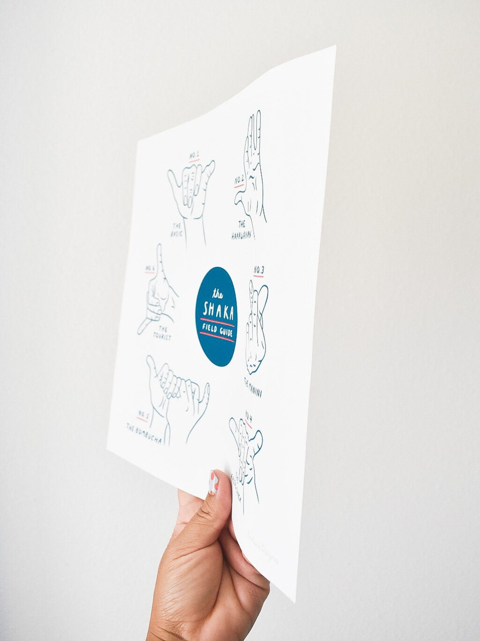 Shaka Field Guide Poster Shaka Poster Hawaii Shaka Poster | Etsy