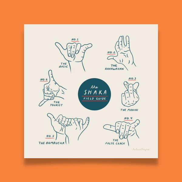 Shaka Sign Print - Etsy