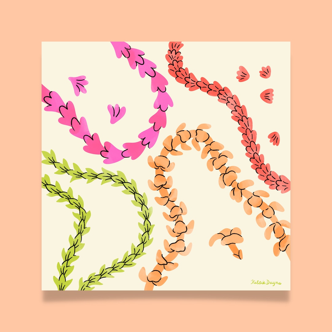 Popo's Leis Art Print, Hawaii Art, Hawaiian Art, Hawaii Wall Art - Etsy