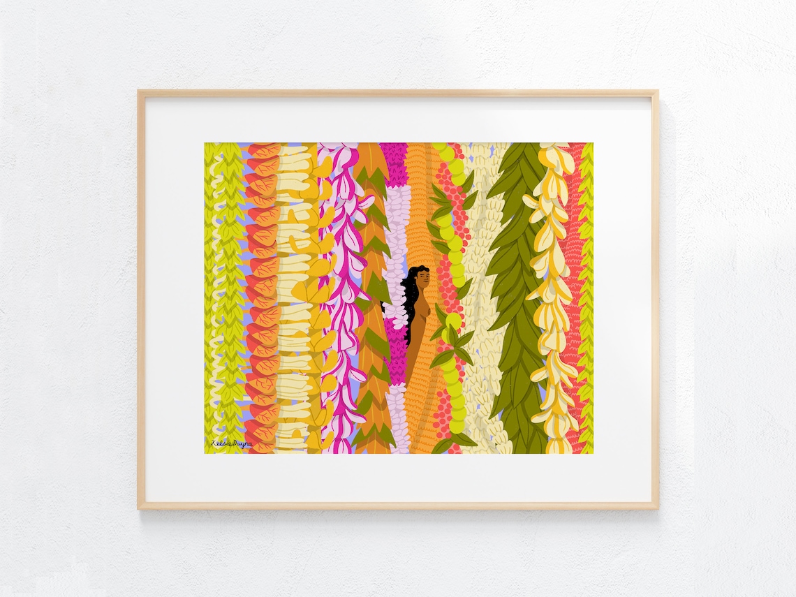Lei Day Art Print, May Day is Lei Day in Hawaii, Hawaii Art, Hawaiian ...