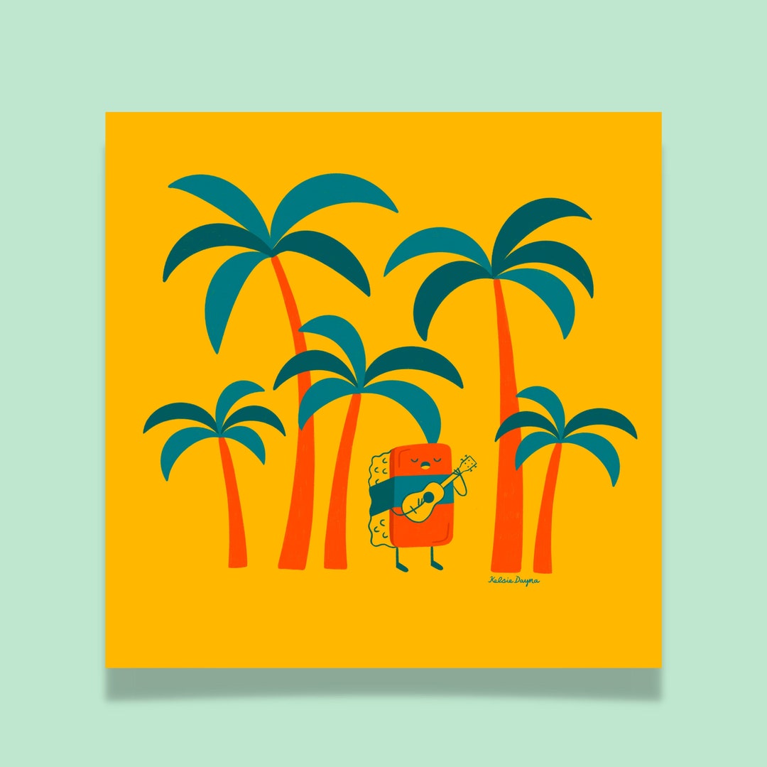 Singing Spam Musubi Art Poster, Spam Musubi, Hawaii Art, Hawaii Poster ...