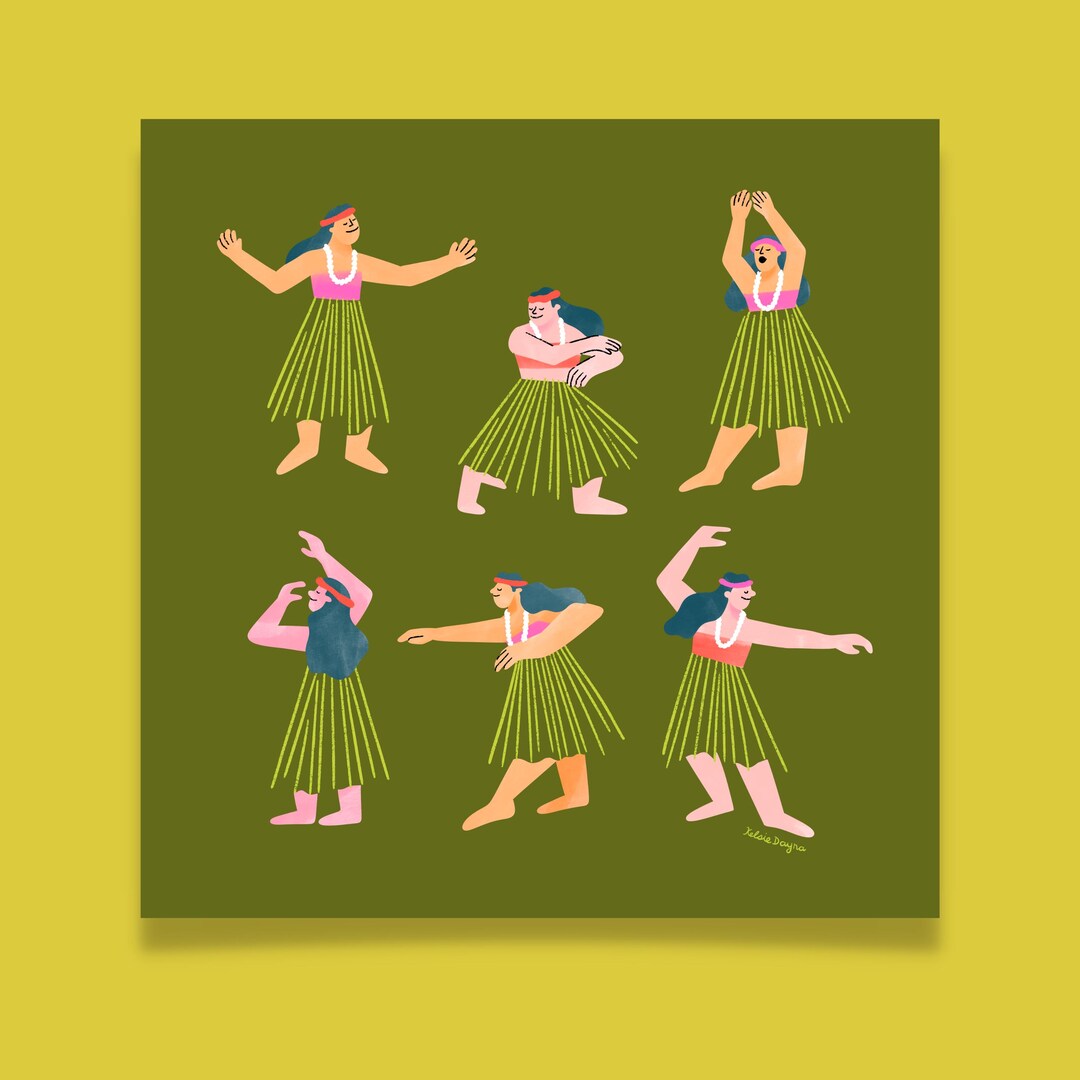 Hula Together Art Print, Hawaii Art, Hawaiian Art, Hula, Hawaii Wall ...