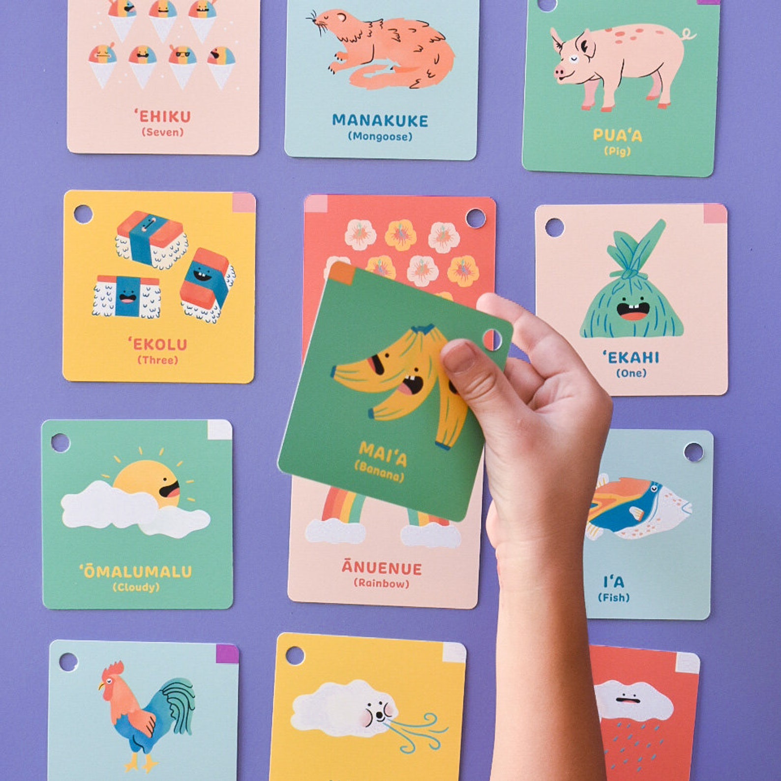 Keiki's First ʻŌlelo Hawaiʻi Flashcards, Hawaiian Flashcards, Hawaiian ...