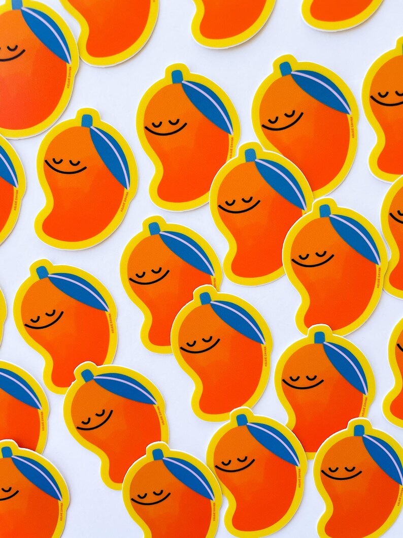 Mango Sticker, Happy Mango Sticker, Hawaii Sticker, Hawaii Fruits - Etsy