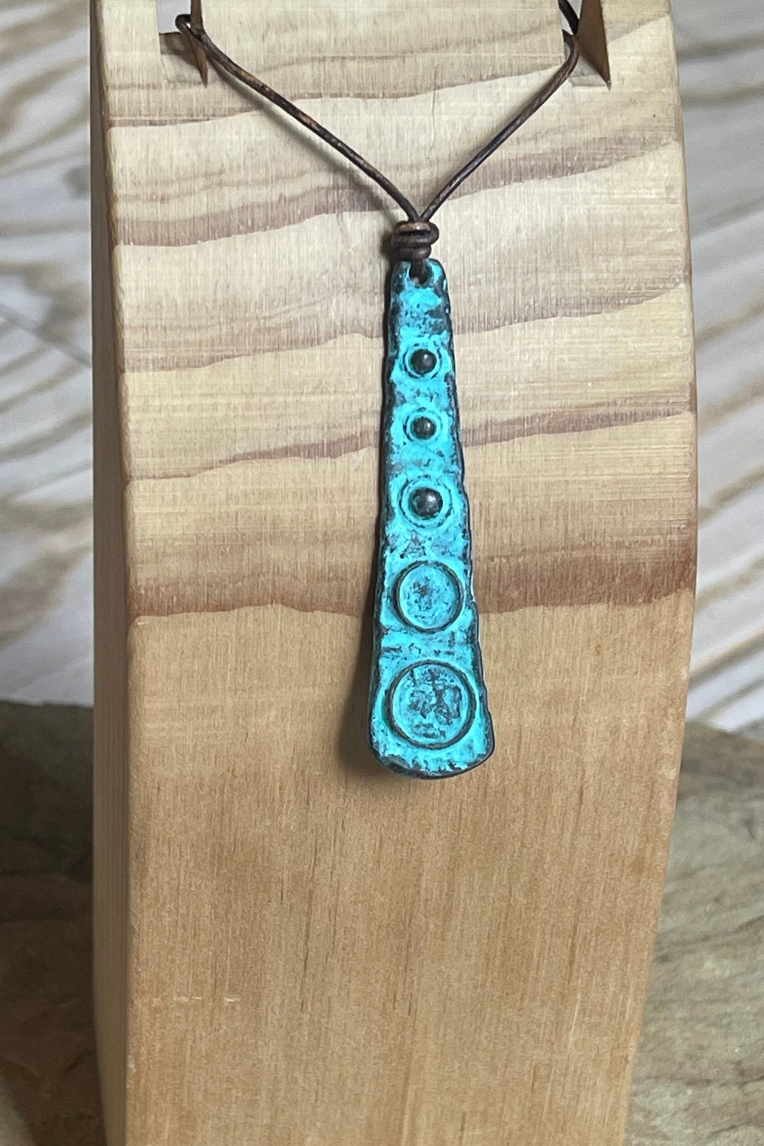 Artisan Copper Verdigris Pendant, Copper Jewelry, Green Copper Patina ...