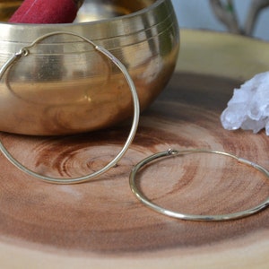 Classic Brass Hoops | 4 Sizes Available | Tribal Soul - Etsy