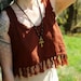 Tassel Earthy Crop Top | Raw Cotton | Rust Red | Forest Green - Etsy