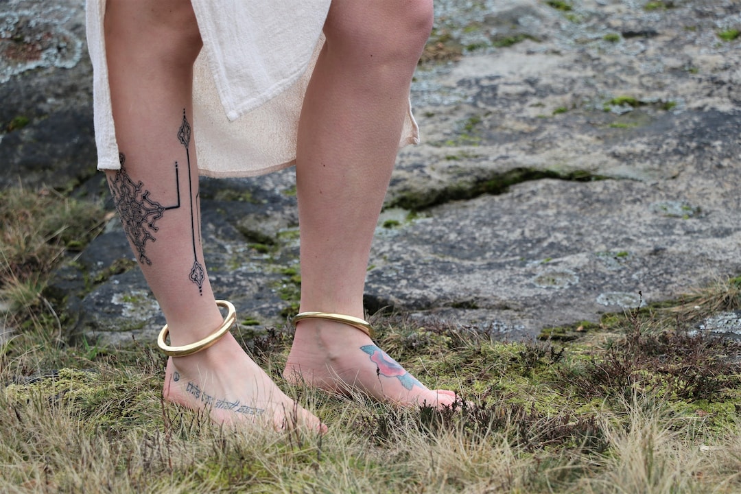 Brass Anklet | Ankle Cuff | Ankle Bracelet - Etsy