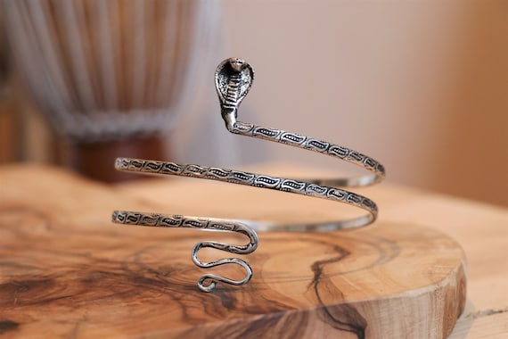 Egyptian Snake Armlet Silver Plated Arm Band | Etsy