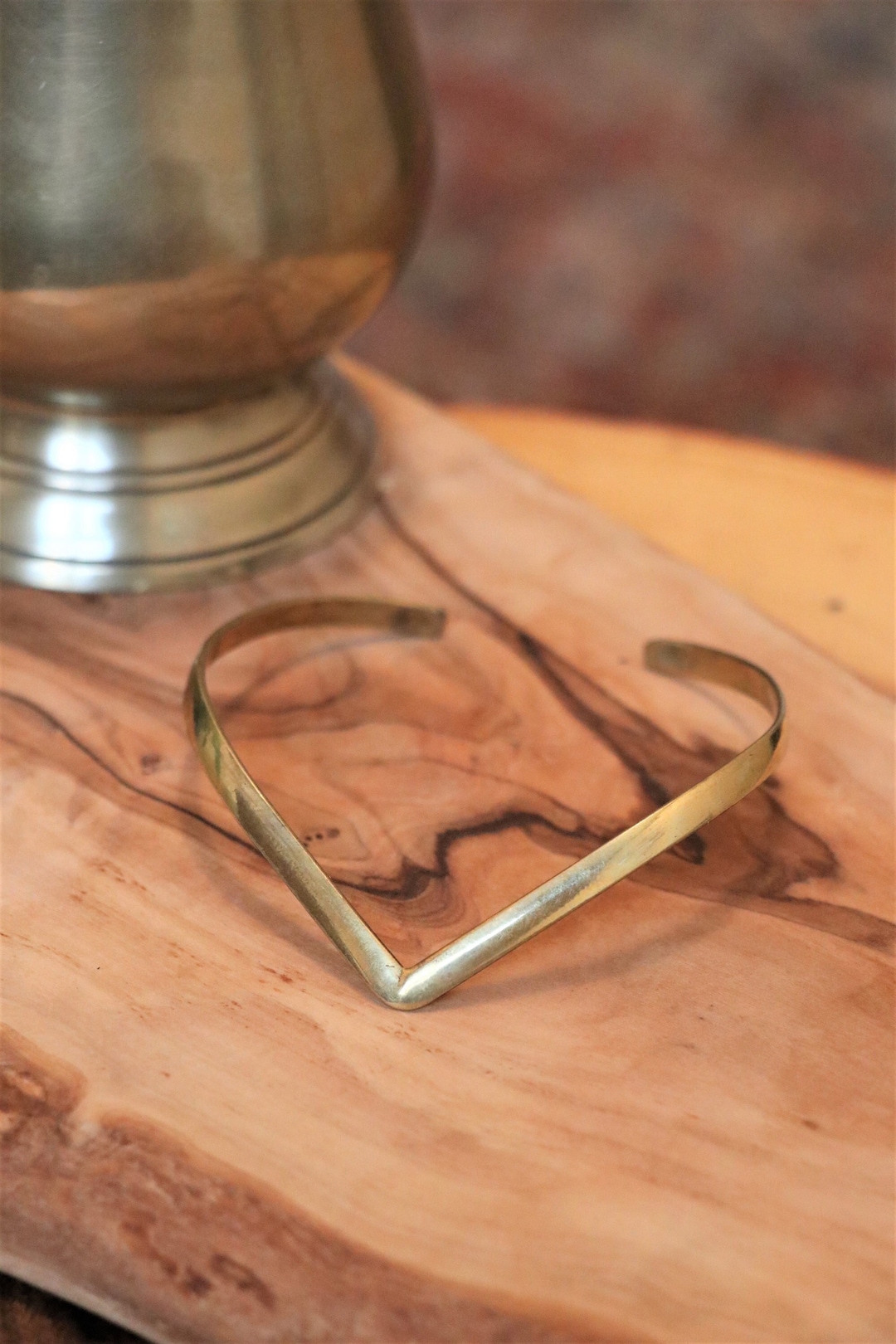 Triangle Armlet Brass and Silver Available Armband Bracelet Bangle - Etsy