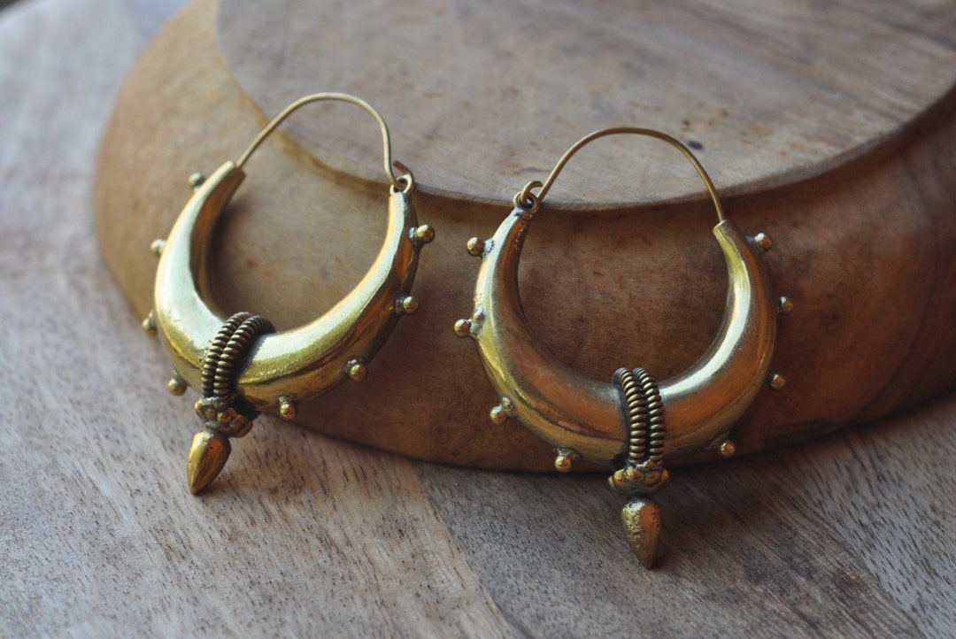 Tribal Spiked Hoops Gypsy Boho Oorbellen - Etsy Nederland
