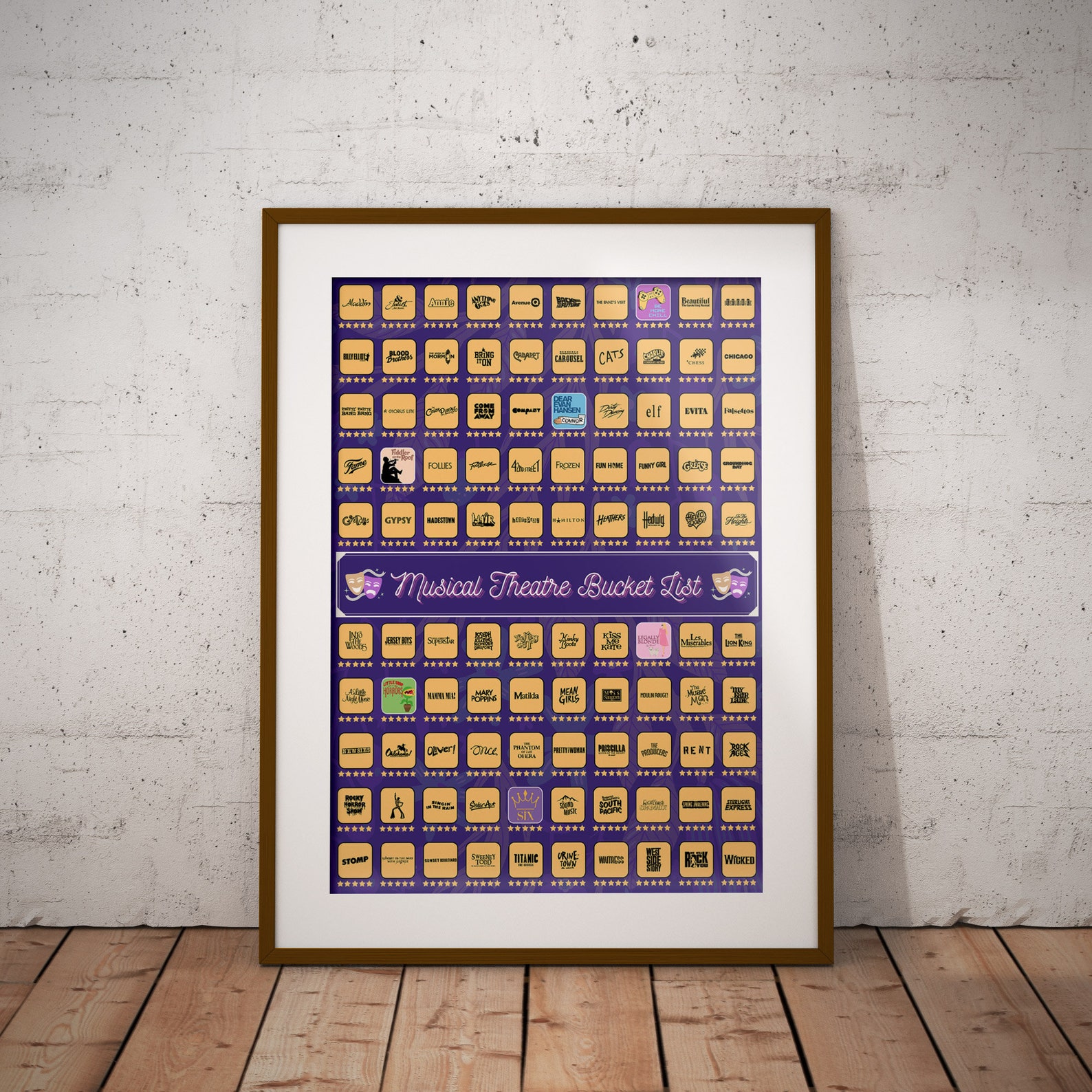Musical Theatre Scratch off Poster Gift for Musical Theatre Fans ...