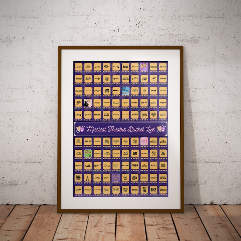 Musical Theatre Scratch off Poster Gift for Musical Theatre - Etsy