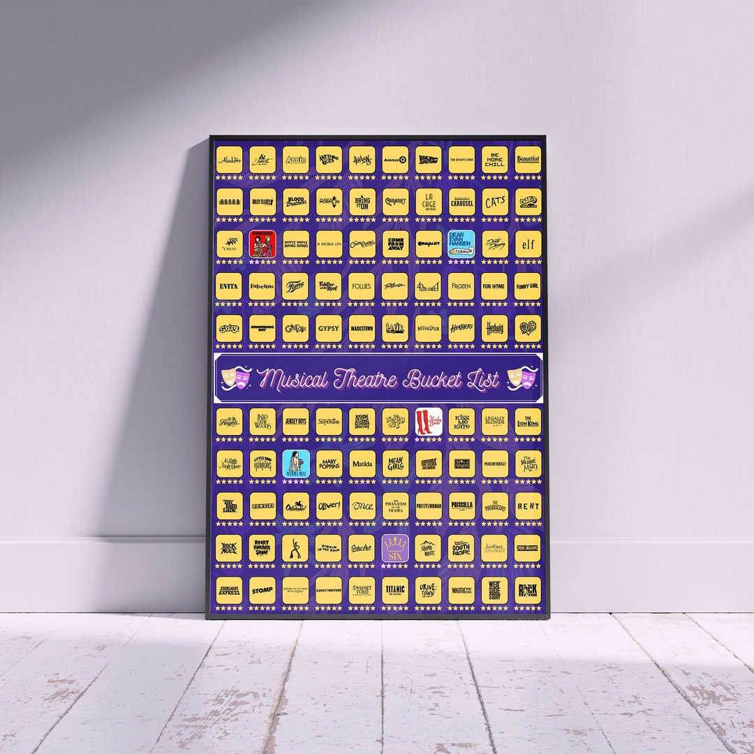 Musical Theatre Scratch off Poster Gift for Musical Theatre - Etsy UK