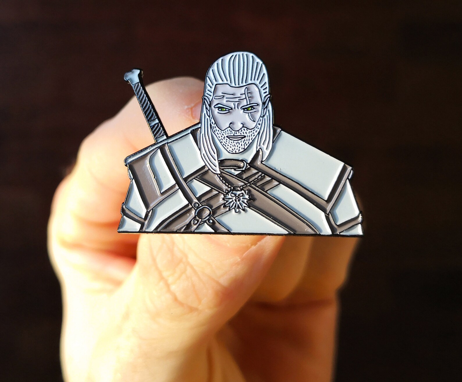 The Witcher Enamel Pin Badge Geralt of Rivia TV | Etsy