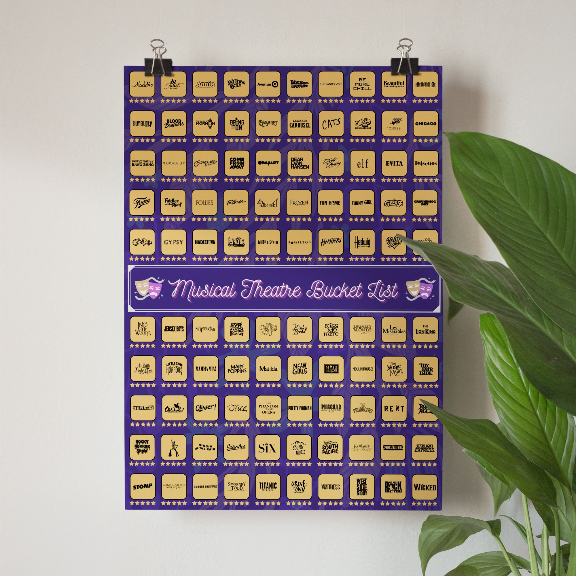 Musical Theatre Scratch off Poster Gift for Musical Theatre - Etsy UK