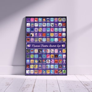 Musical Theatre Scratch off Poster - Gift for Musical Theatre Fans ...