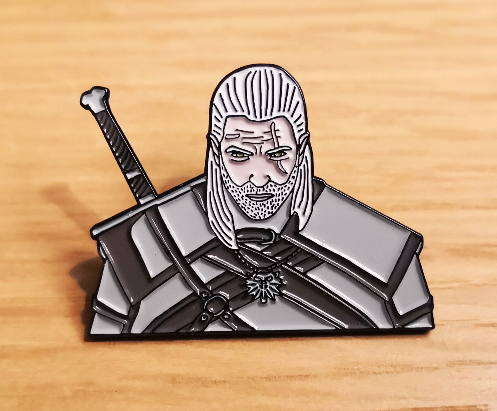 The Witcher Enamel Pin Badge Geralt of Rivia TV | Etsy