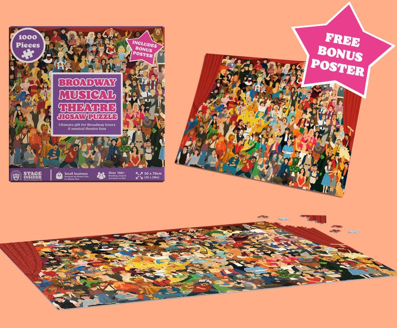 Broadway Musical Theatre Jigsaw Puzzle: Gift for Musical Theatre Fans ...