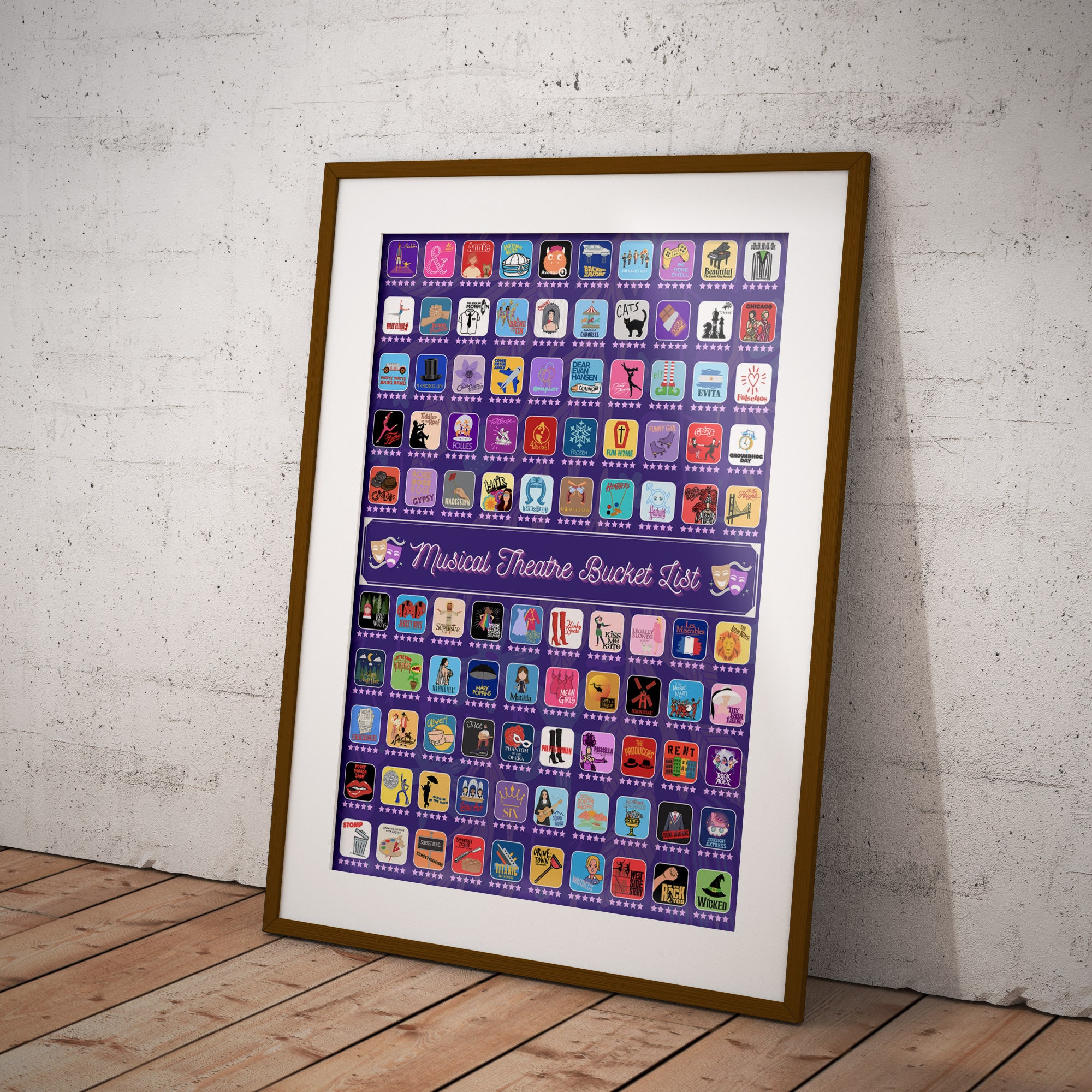 Musical Theatre Scratch off Poster Gift for Musical Theatre - Etsy UK