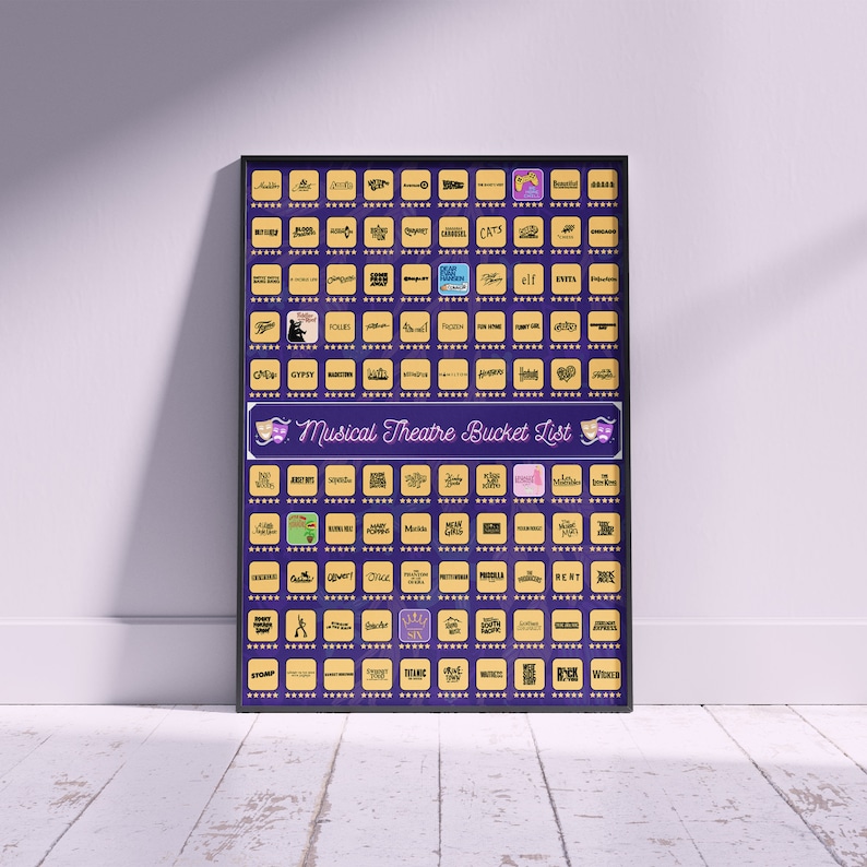 Musical Theatre Scratch off Poster Gift for Musical Theatre - Etsy