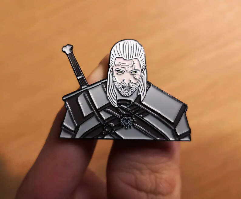 The Witcher Enamel Pin Badge Geralt of Rivia TV | Etsy