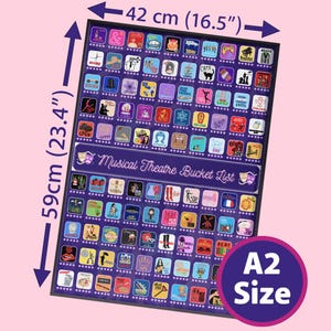 Musical Theatre Scratch off Poster - Gift for Musical Theatre Fans ...