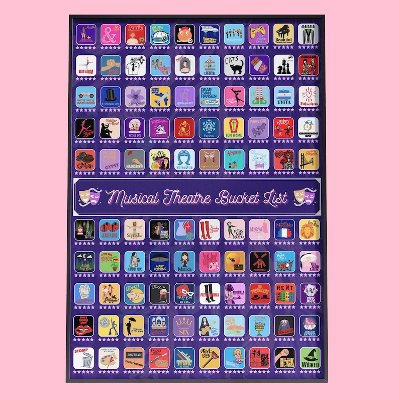Musical Theatre Scratch off Poster Gift for Musical Theatre - Etsy UK