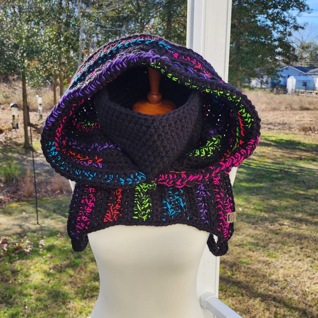 Matrixx Hood, Crochet Matrixx Hood, Crochet Hooded Cowl, Viral Matrixx ...