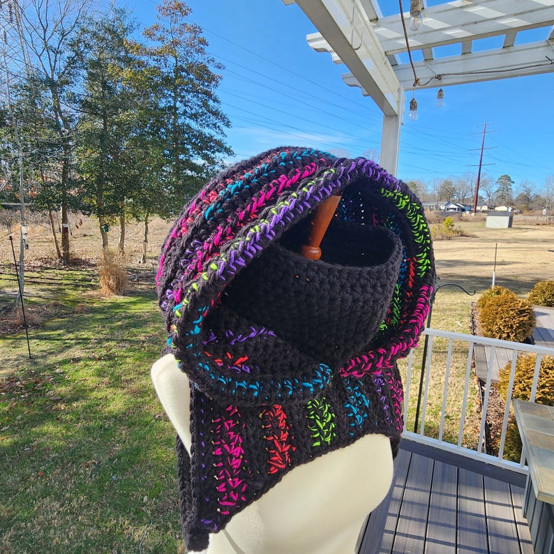 Matrixx Hood, Crochet Matrixx Hood, Crochet Hooded Cowl - Etsy UK