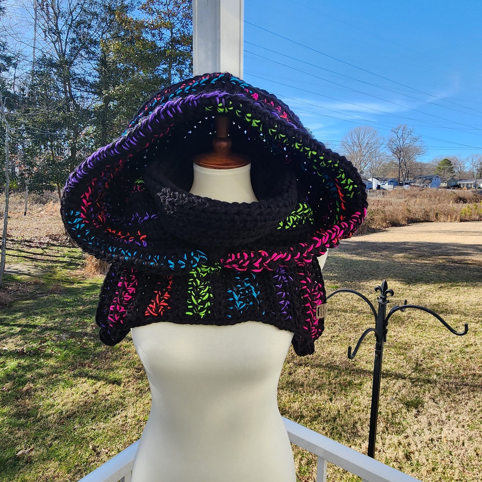 Matrixx Hood, Crochet Matrixx Hood, Crochet Hooded Cowl - Etsy UK